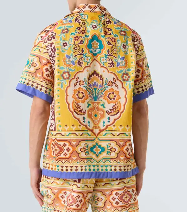 Etro Printed Cotton Bowling Shirt