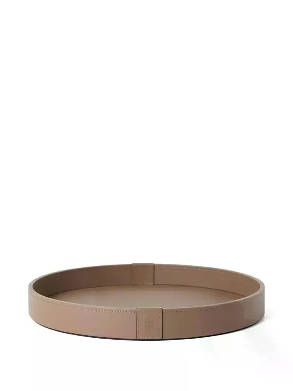 Brunello Cucinelli Leather-covered Wooden Tray