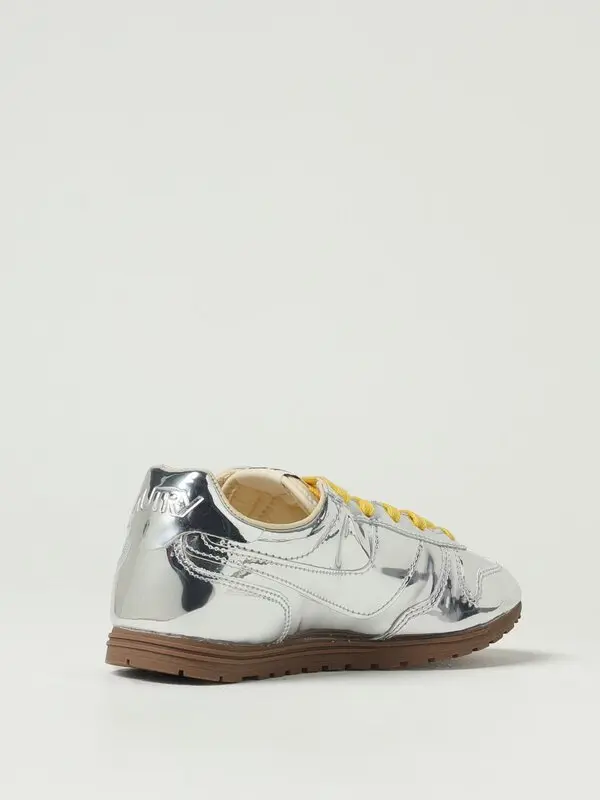 AUTRY Lace-up Metallic Sneakers - Silver
