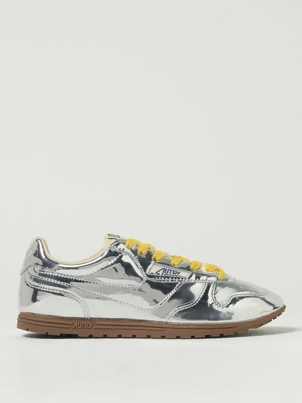 AUTRY Lace-up Metallic Sneakers - Silver