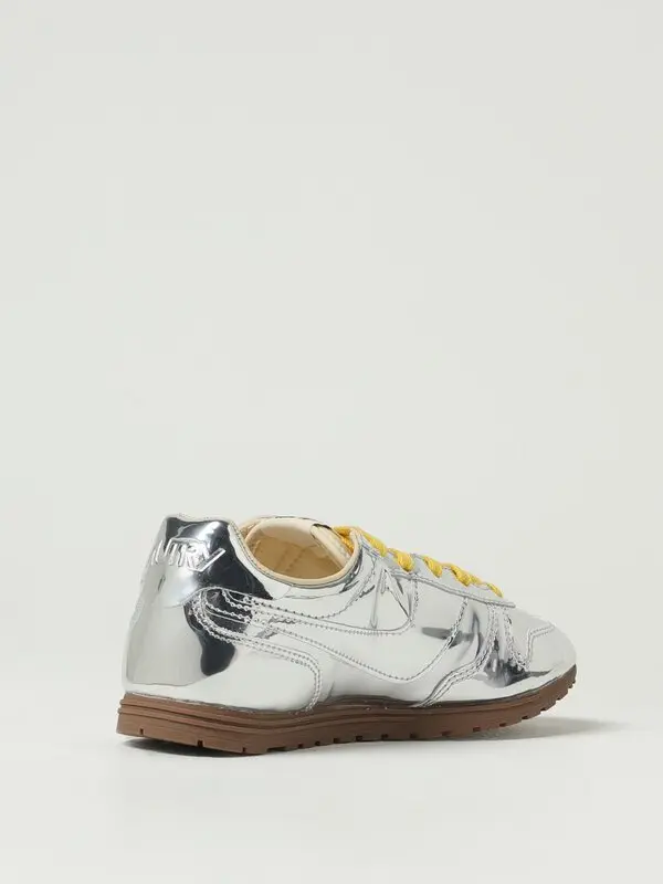 AUTRY Lace-up Metallic Sneakers - Silver