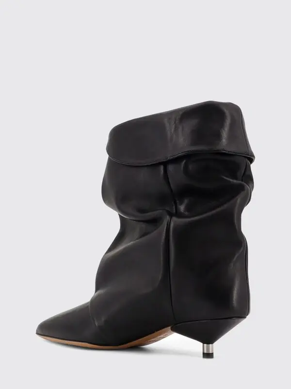 Isabel Marant Étoile Ruched Leather Boots - Black