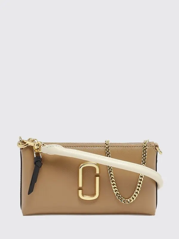 Marc Jacobs Snapshot Bicolour Leather Shoulder Bag - Camel