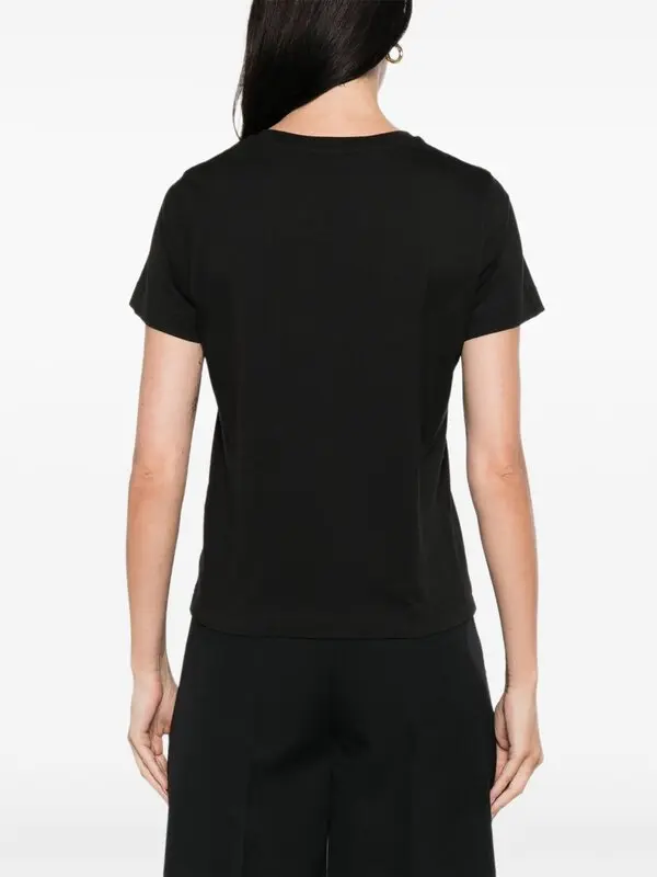 Moncler Logo Cotton T-shirt - Black