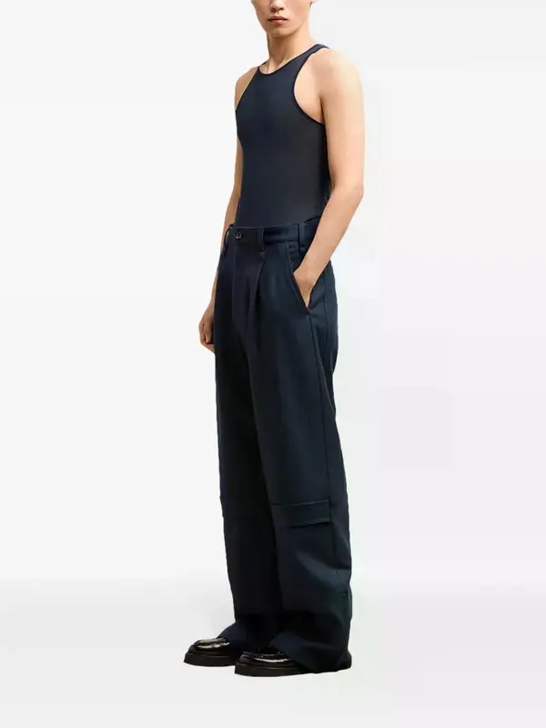 AMI Paris Pleat-detailing Wool Trousers