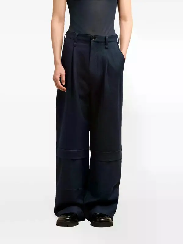 AMI Paris Pleat-detailing Wool Trousers