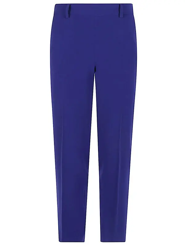 Alberto Biani Straight Leg Cady Trousers - Blue