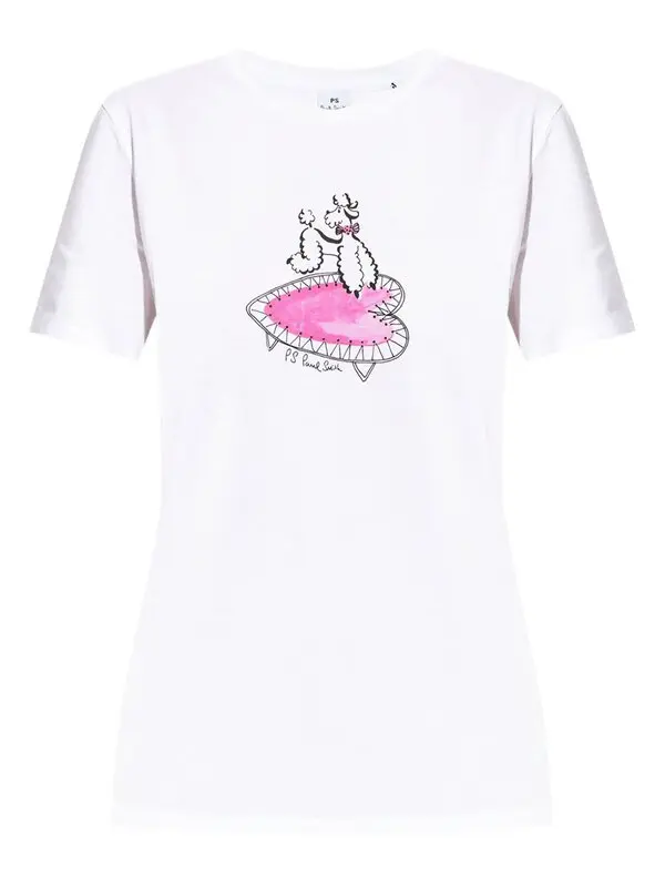 Paul Smith Poodle Print Cotton T-shirt - White