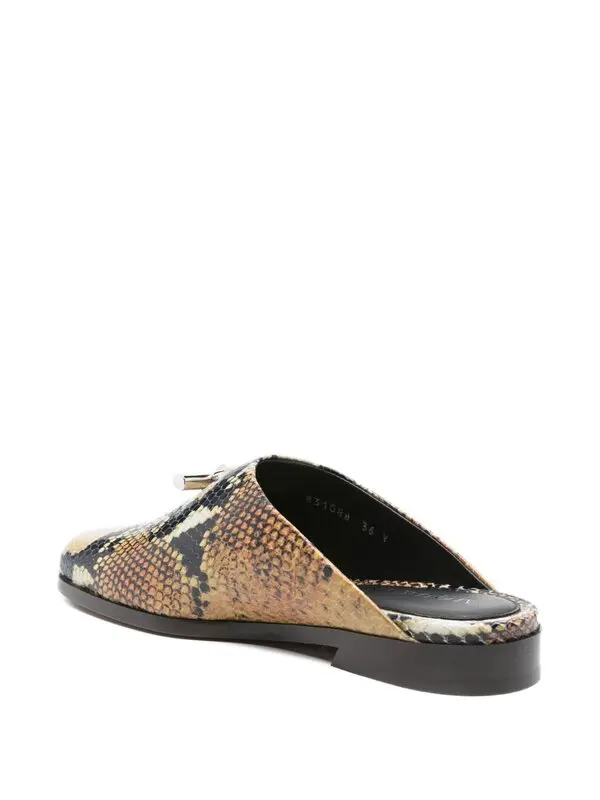 Alexander McQueen Alexander Mc Queen Leather Slippers - Multicolour