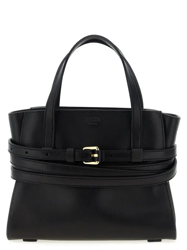 Moschino Small Leather Handbag - Black