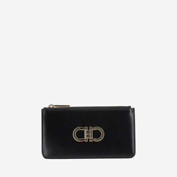 FERRAGAMO Gancini Card Holder - Black