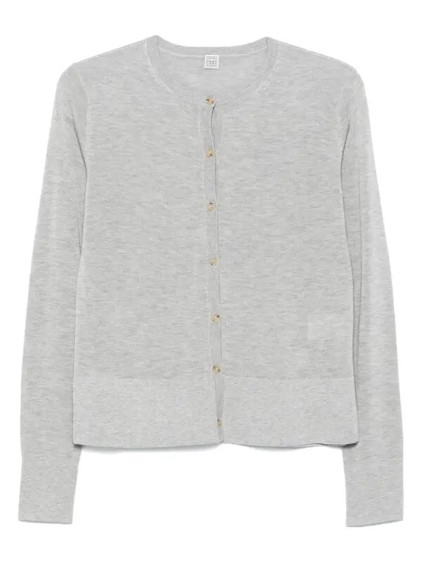 TOTEME Crewneck Cardigan - Grey