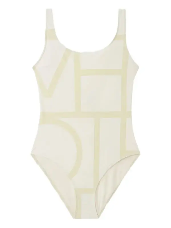 TOTEME Monogram Swimsuit - Beige