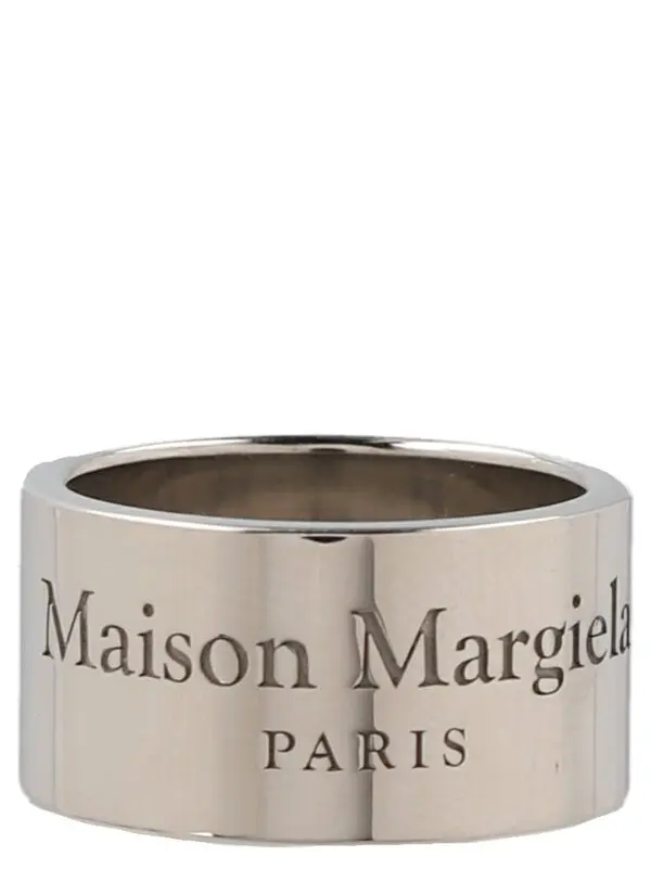 MAISON MARGIELA Logo Engraved Ring - Silver