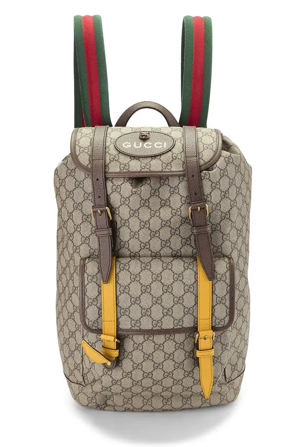 Gucci Gg Supreme Backpack - Brown