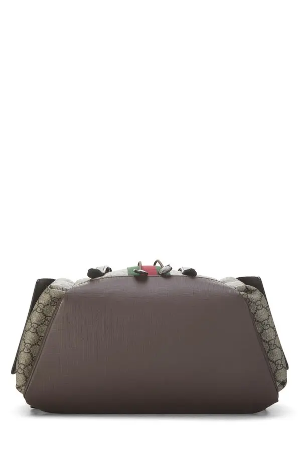 Gucci Gg Supreme Monogram Backpack - Brown