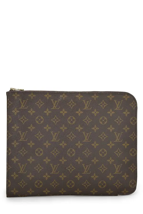 LOUIS VUITTON Monogram Canvas Poche Documents - Brown