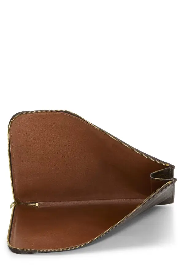 LOUIS VUITTON Monogram Canvas Poche Documents - Brown