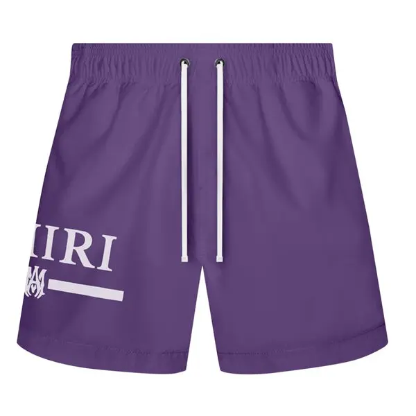 Amiri Ma Bar Logo Swim Trunks - Purple