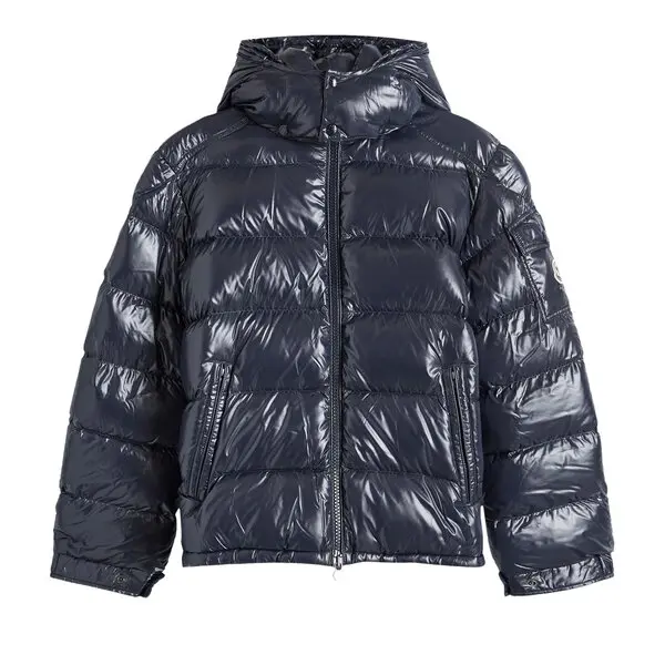 Moncler Maya Hooded Puffer Jacket - Blue