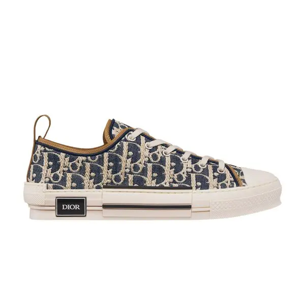 Dior B23 League Low Raffia-effect Oblique Denim - Blue