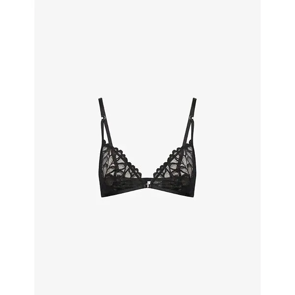 SAVAGE X FENTY Savage Not Sorry Lace Bralette - Caviar