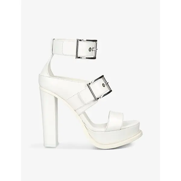 Alexander McQueen Punk Buckle-embellished Leather Platform Sandals