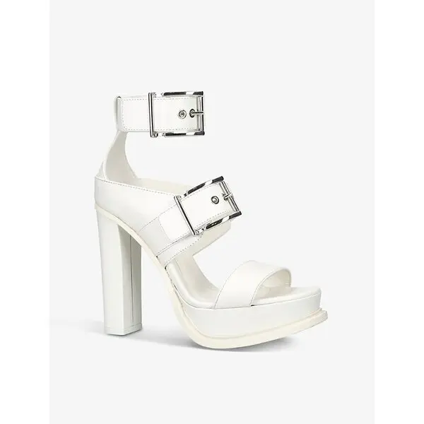 Alexander McQueen Punk Buckle-embellished Leather Platform Sandals