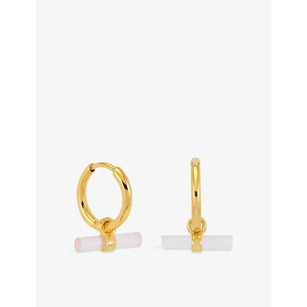 RACHEL JACKSON Mini Love T-bar Hoop Earrings - Gold