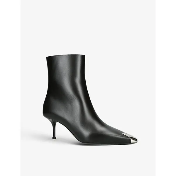 Alexander McQueen Leather Heeled Ankle Boots