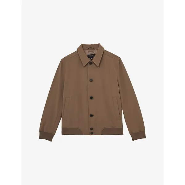 REISS Collared Stretch-woven Jacket