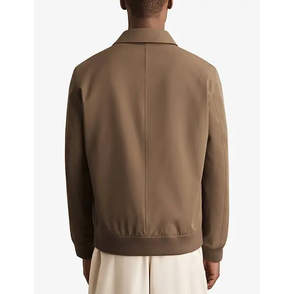 REISS Collared Stretch-woven Jacket