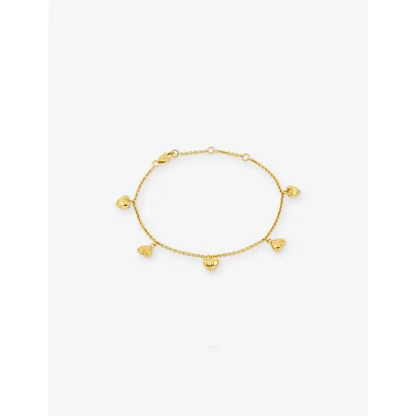 RACHEL JACKSON Deco Hearts Yellow -plated Bracelet - Gold