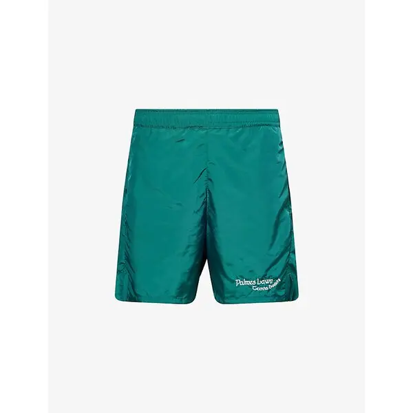 PALMES Relaxed-fit Shell Shorts With Embroidered Logo