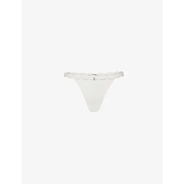 SAVAGE X FENTY At First Sight Lace Thong - Hazy White