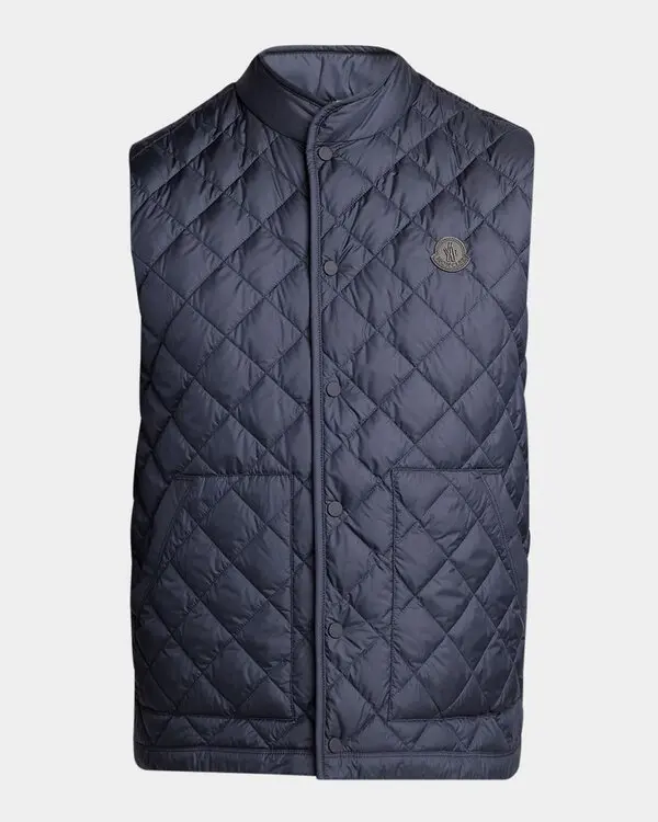 Moncler Lycope Down Quilted Vest - Blue