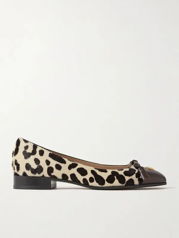 Valentino Garavani Ballerina Leopard-print Calf Hair Flats - Animal Print