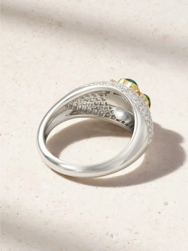 Yvonne Léon Mini Dôme Trèfle Ring