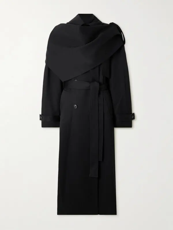 RÓHE Scarf-effect Wool Trench Coat