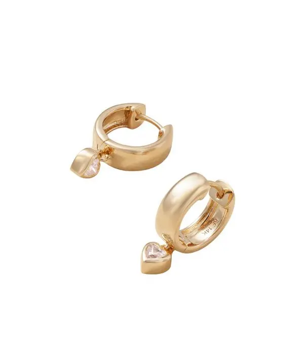 ROXANNE FIRST Everyday Drop 14-karat Diamond Hoop Earrings - Gold