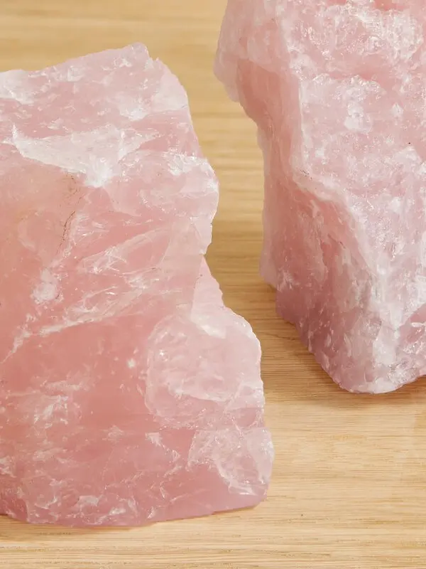 Jia Jia Rose Quartz Bookends