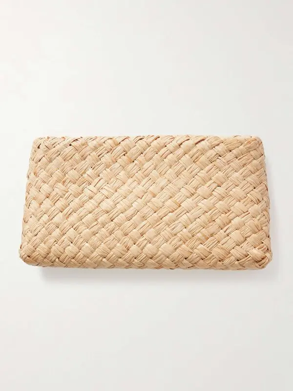 LOEFFLER RANDALL Aviva Raffia Clutch - Neutral