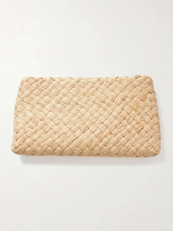 LOEFFLER RANDALL Aviva Raffia Clutch - Neutral