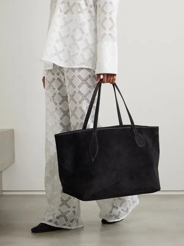 LIFFNER Mega Sprout Suede Tote - Black