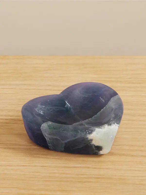 Jia Jia Heart Small Fluorite Dish - Blue