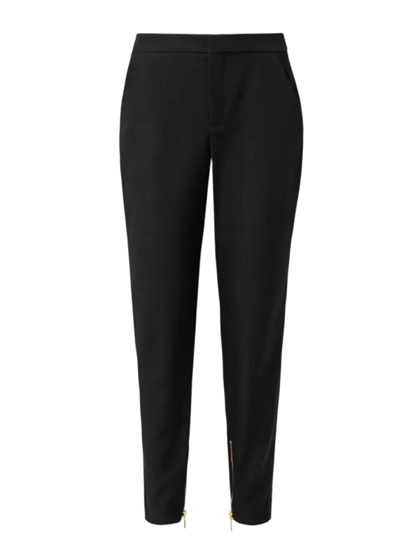 Balmain Satin-trimmed Wool Straight-leg Pants