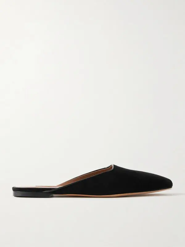 EMME PARSONS Suede Mules - Black