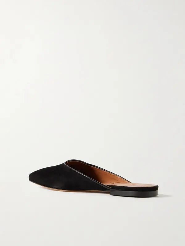 EMME PARSONS Suede Mules - Black