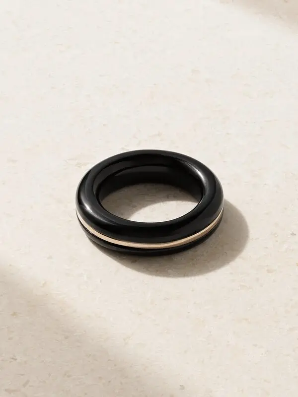 BY PARIAH Essential Stacking Onyx Ring - Black