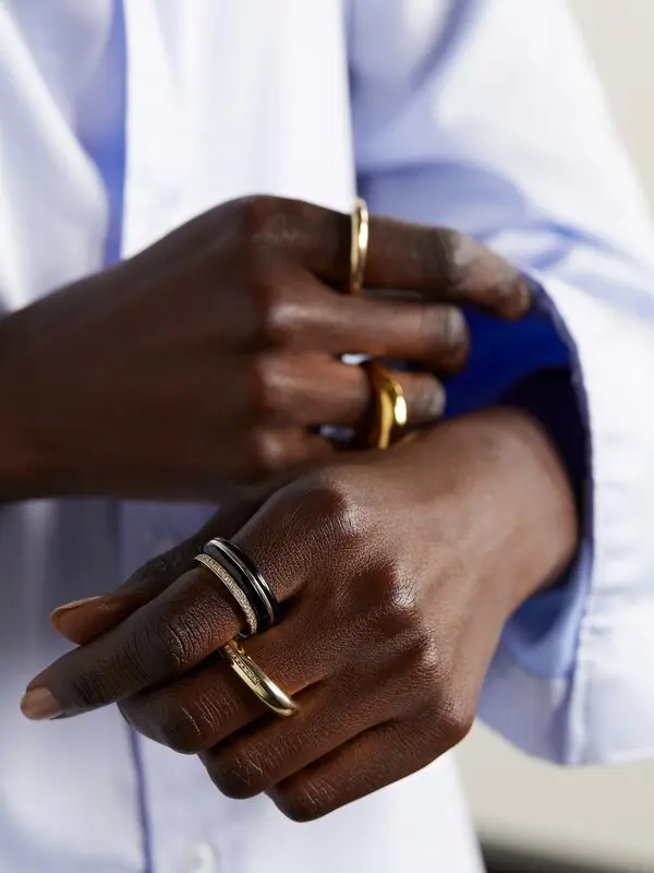 BY PARIAH Essential Stacking Onyx Ring - Black